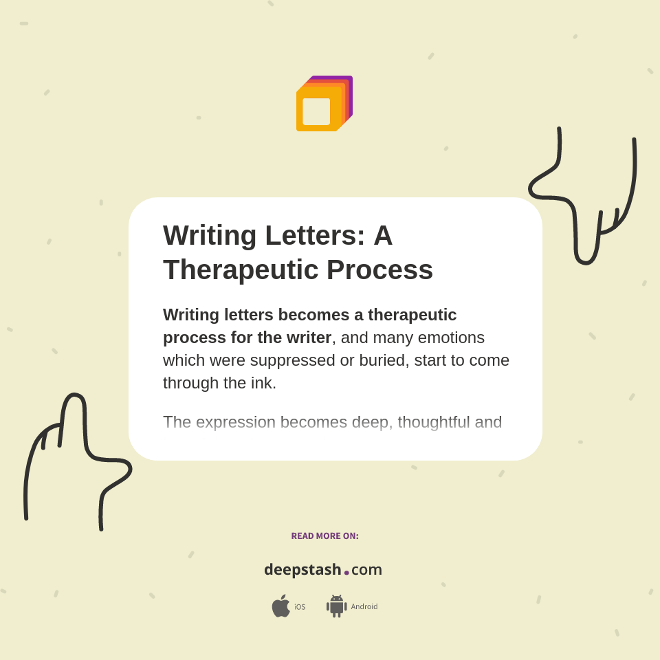 Writing Letters: A Therapeutic Process - Deepstash