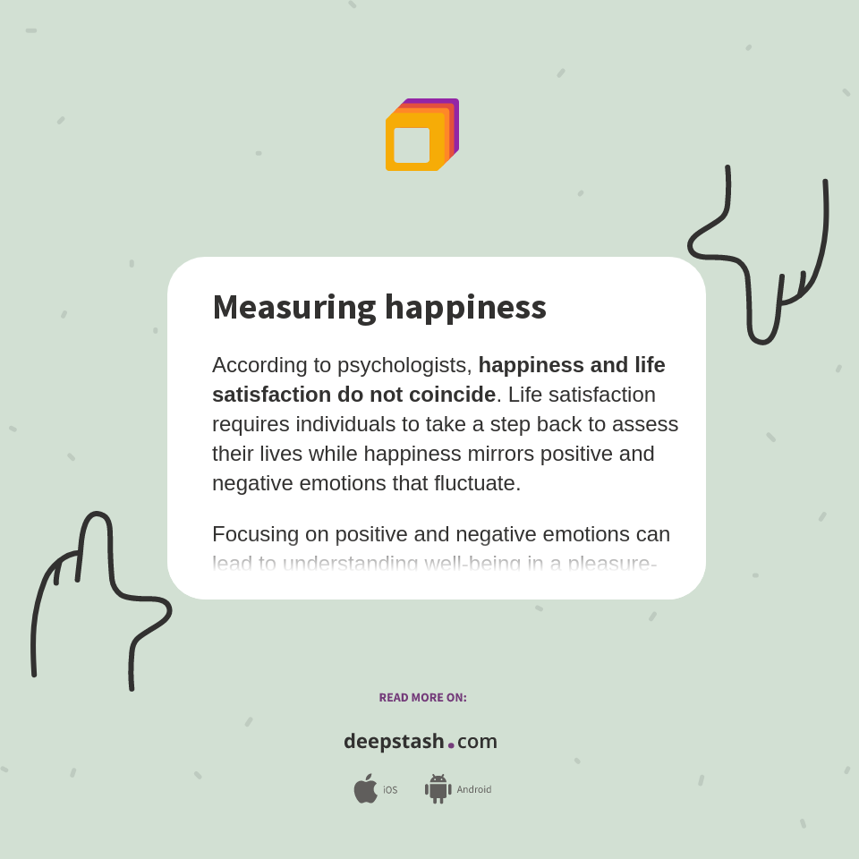 Measuring happiness - Deepstash