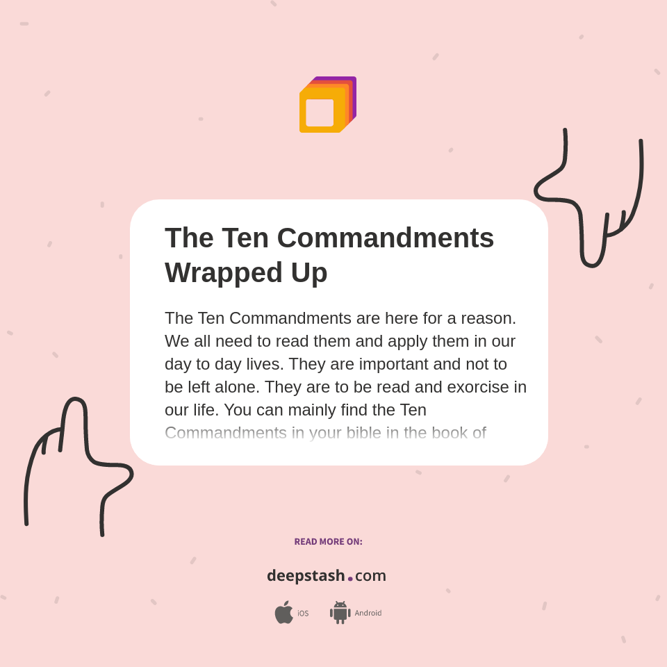 The Ten Commandments Wrapped Up - Deepstash