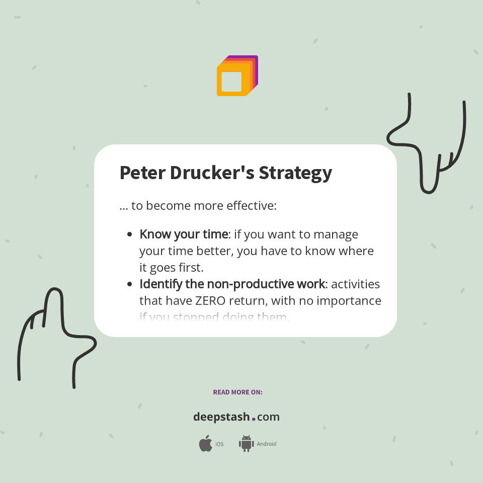 Peter Drucker's Strategy - Deepstash