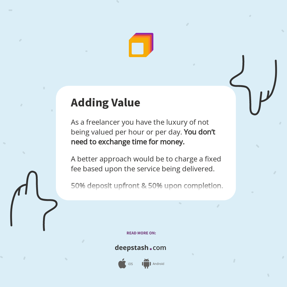 Adding Value - Deepstash