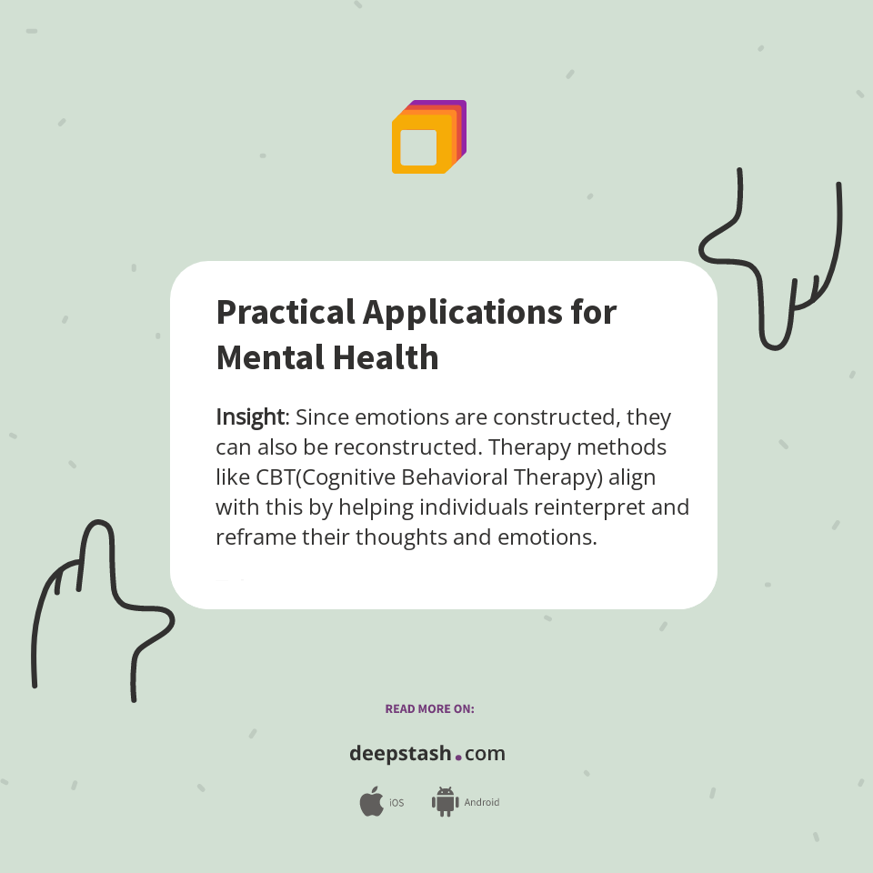 Practical Applications for Mental Health - Deepstash