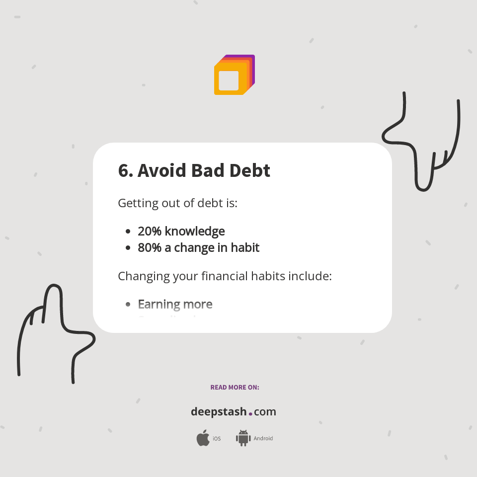 6. Avoid Bad Debt - Deepstash