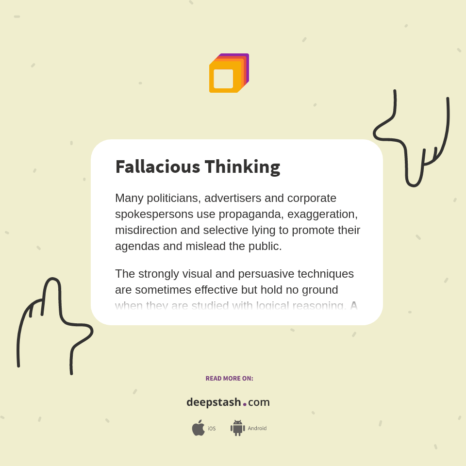 Fallacious Thinking - Deepstash