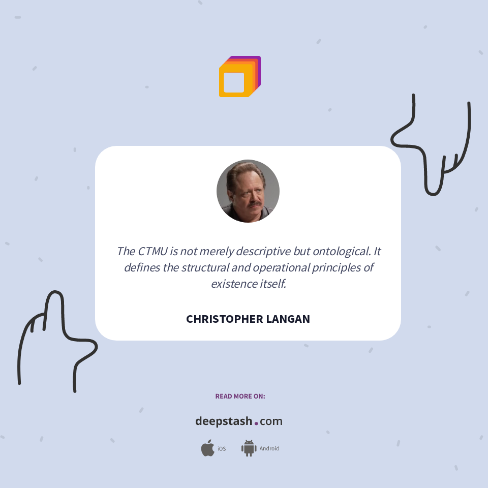 Quote by CHRISTOPHER LANGAN - Deepstash