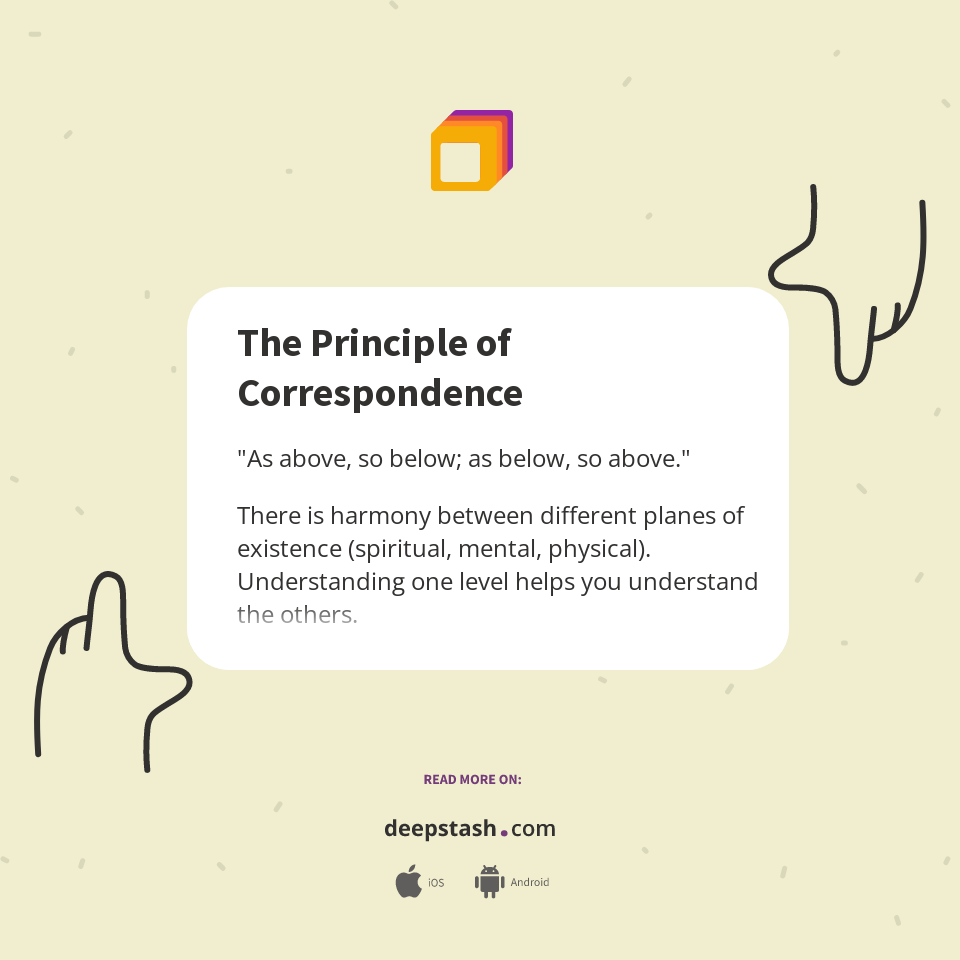 The Principle of Correspondence - Deepstash