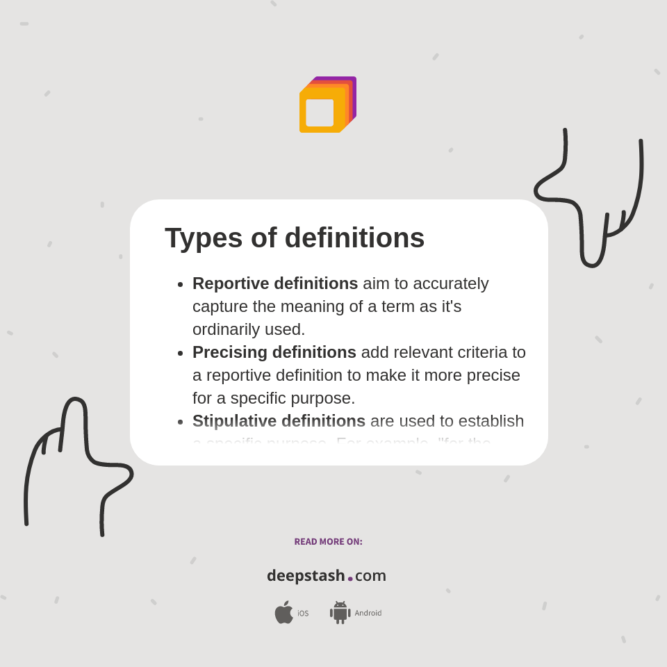 Types of definitions - Deepstash