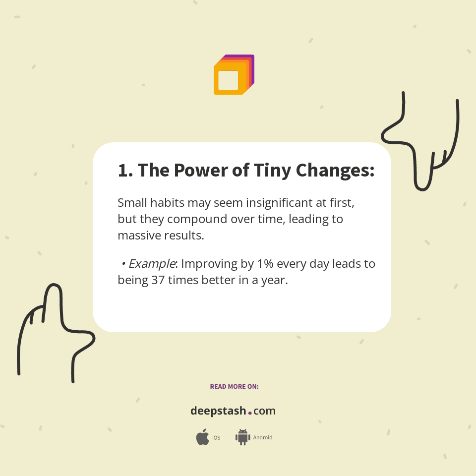 1. The Power of Tiny Changes: - Deepstash