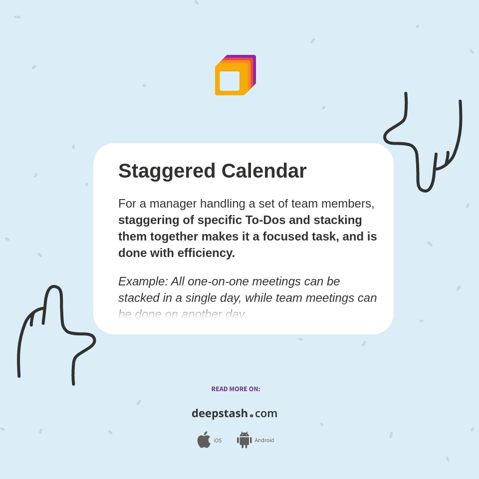 Staggered Calendar - Deepstash