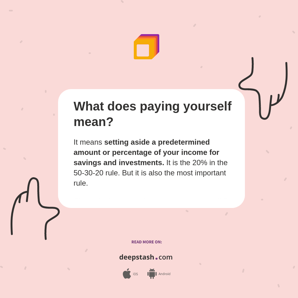What does paying yourself mean? - Deepstash