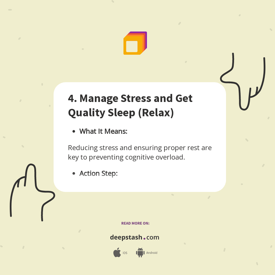 4. Manage Stress and Get Quality Sleep (Relax) - Deepstash