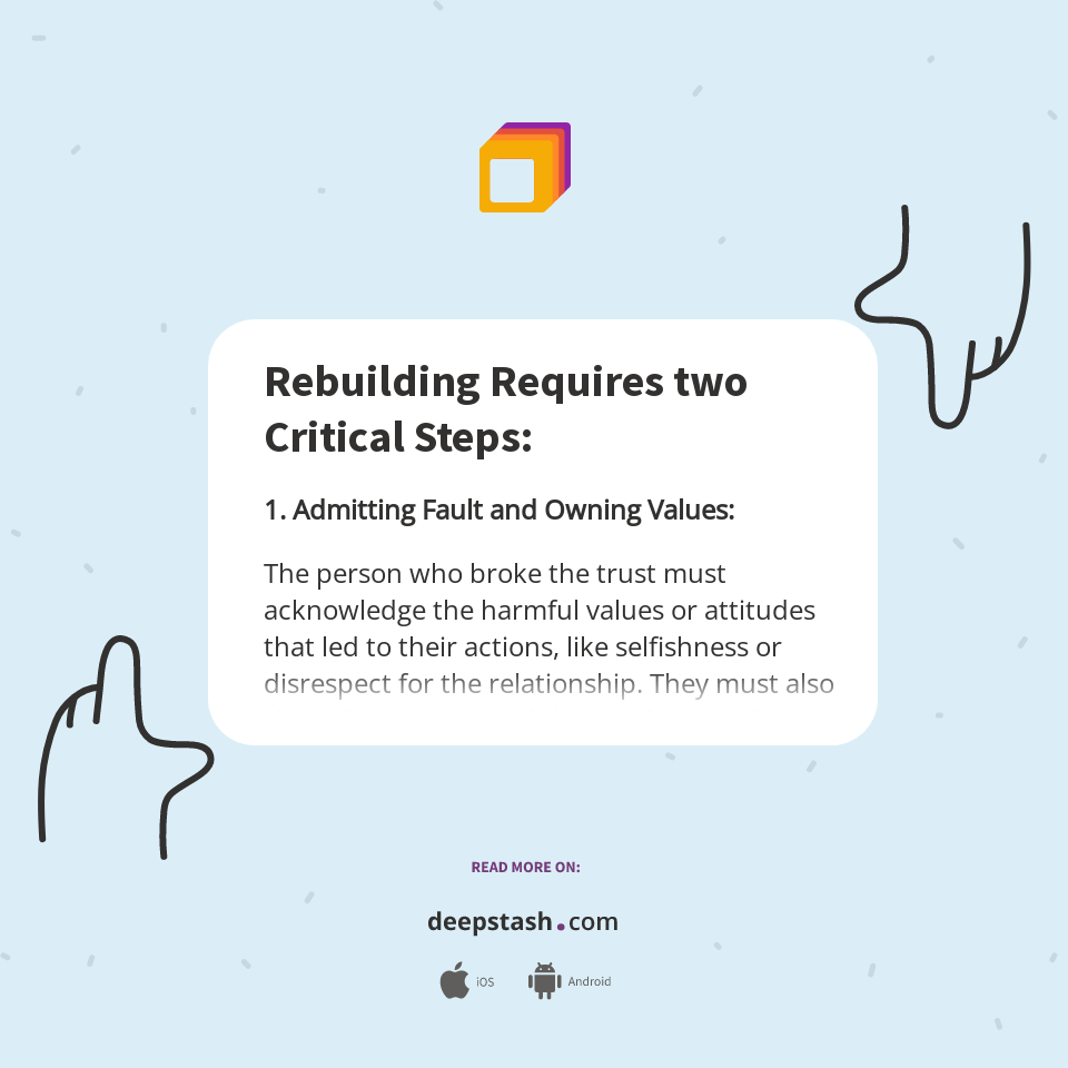Rebuilding Requires two Critical Steps: - Deepstash