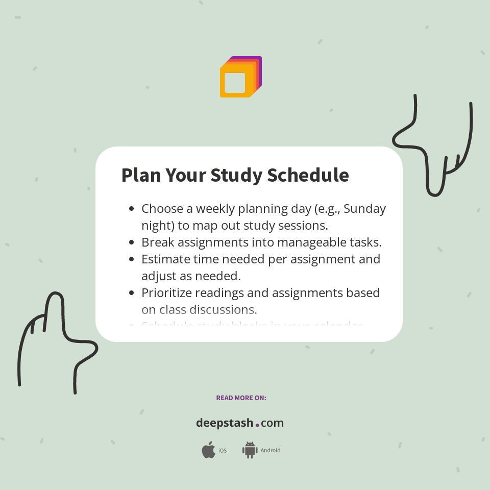 Plan Your Study Schedule - Deepstash