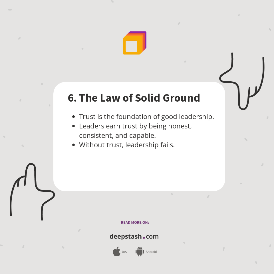 6. The Law of Solid Ground - Deepstash