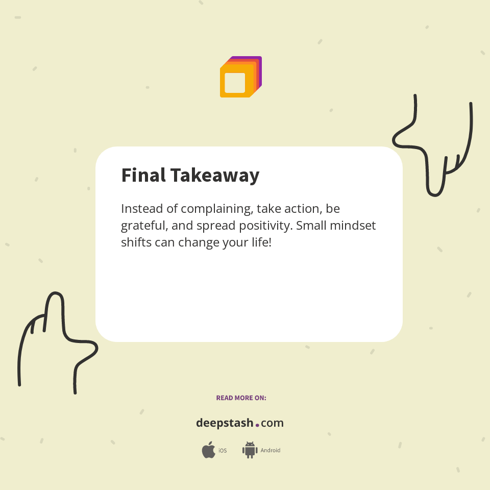 Final Takeaway - Deepstash