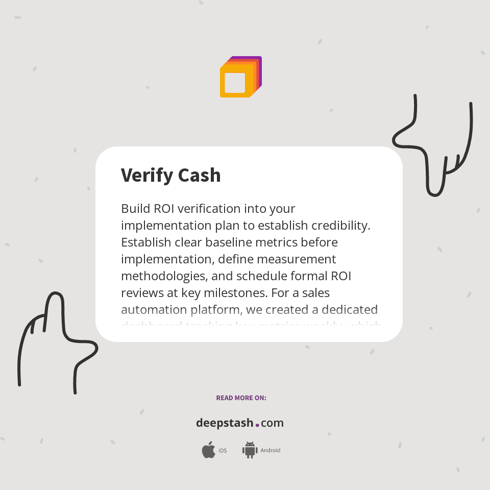 Verify Cash - Deepstash