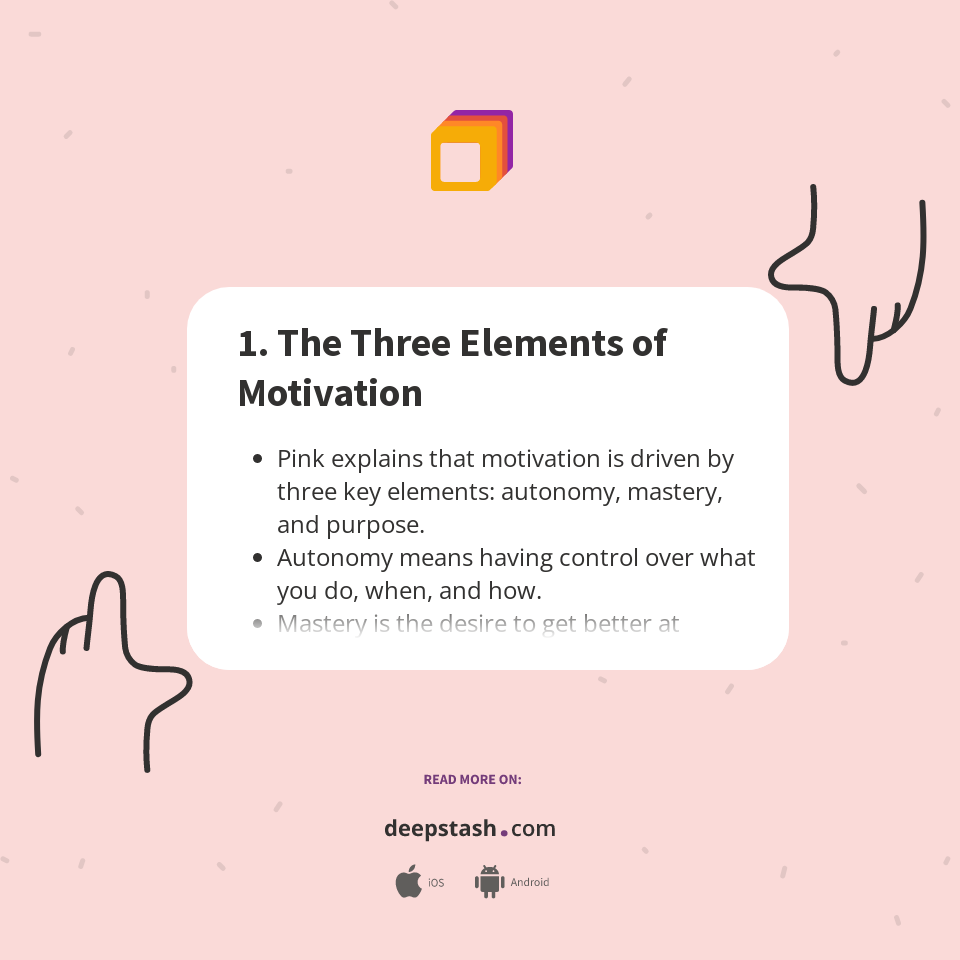 1. The Three Elements of Motivation - Deepstash