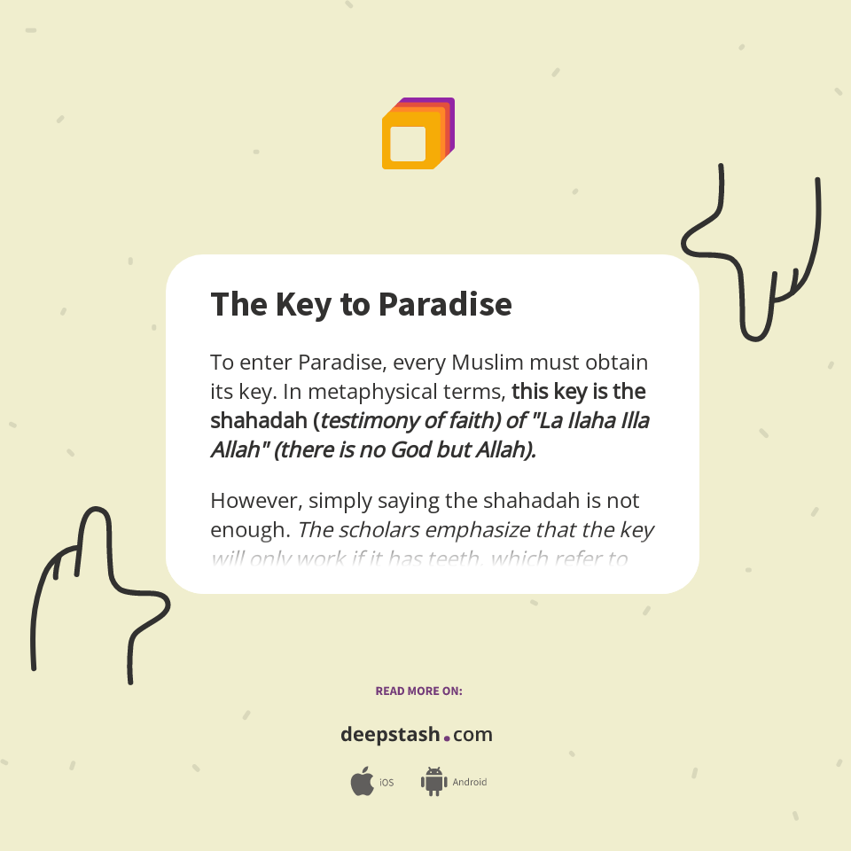 The Key to Paradise - Deepstash