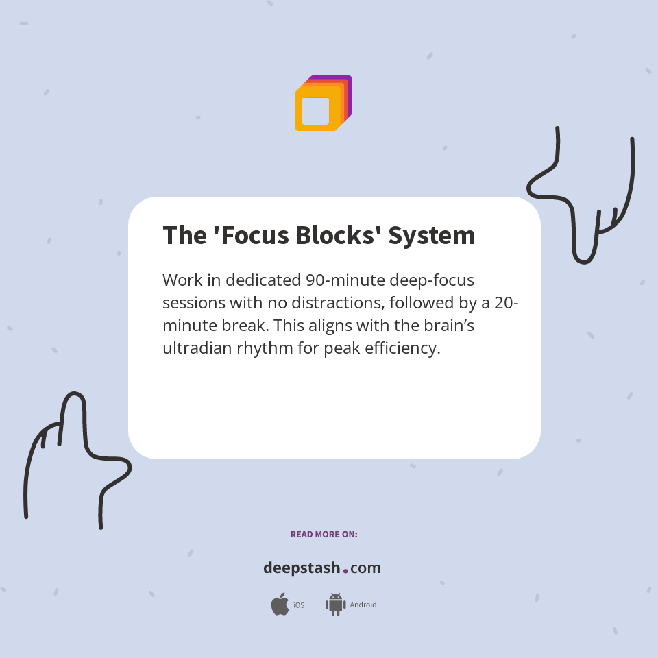 The 'Focus Blocks' System - Deepstash