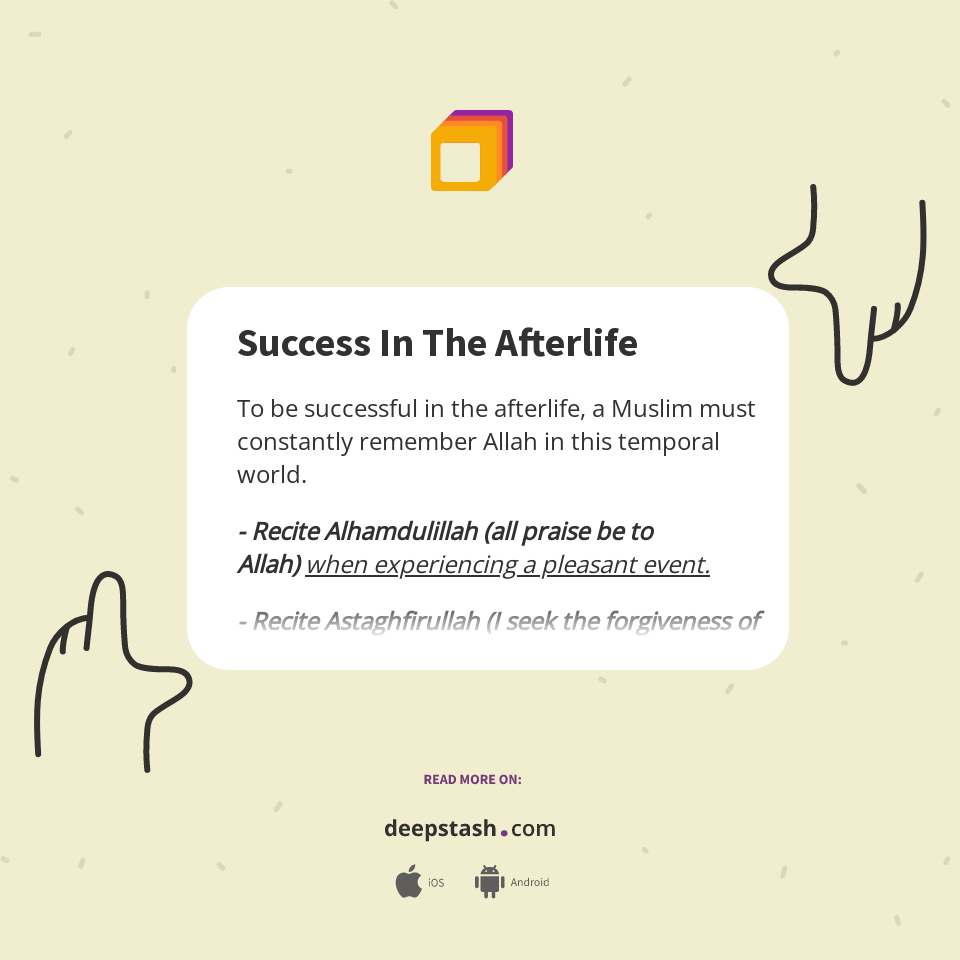 Success In The Afterlife - Deepstash