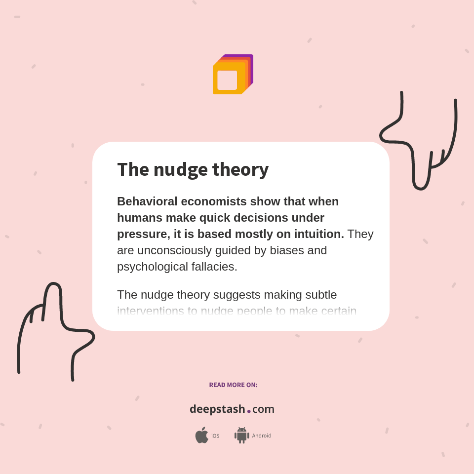 The nudge theory - Deepstash