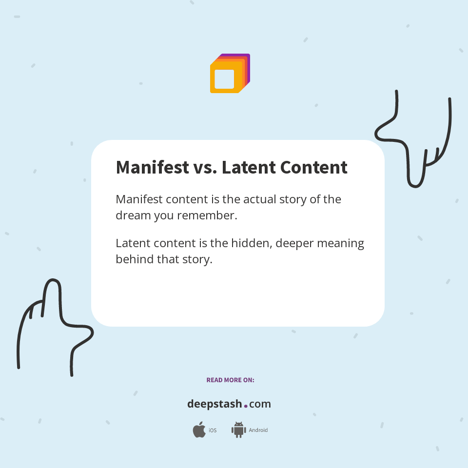 Manifest vs. Latent Content - Deepstash