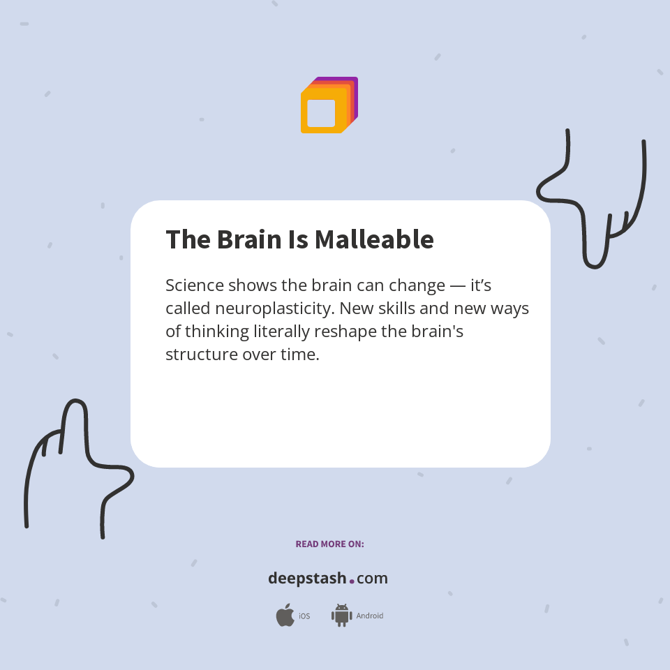 The Brain Is Malleable - Deepstash