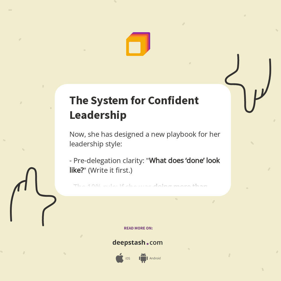The System for Confident Leadership - Deepstash