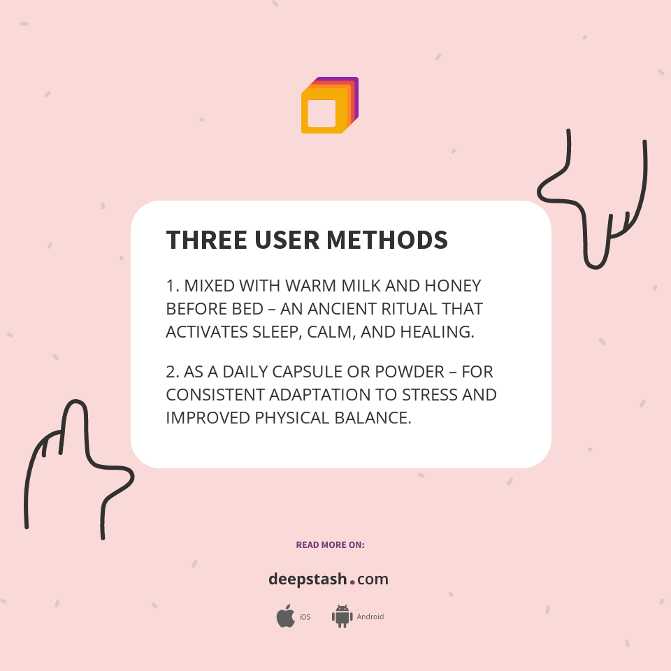 THREE USER METHODS - Deepstash