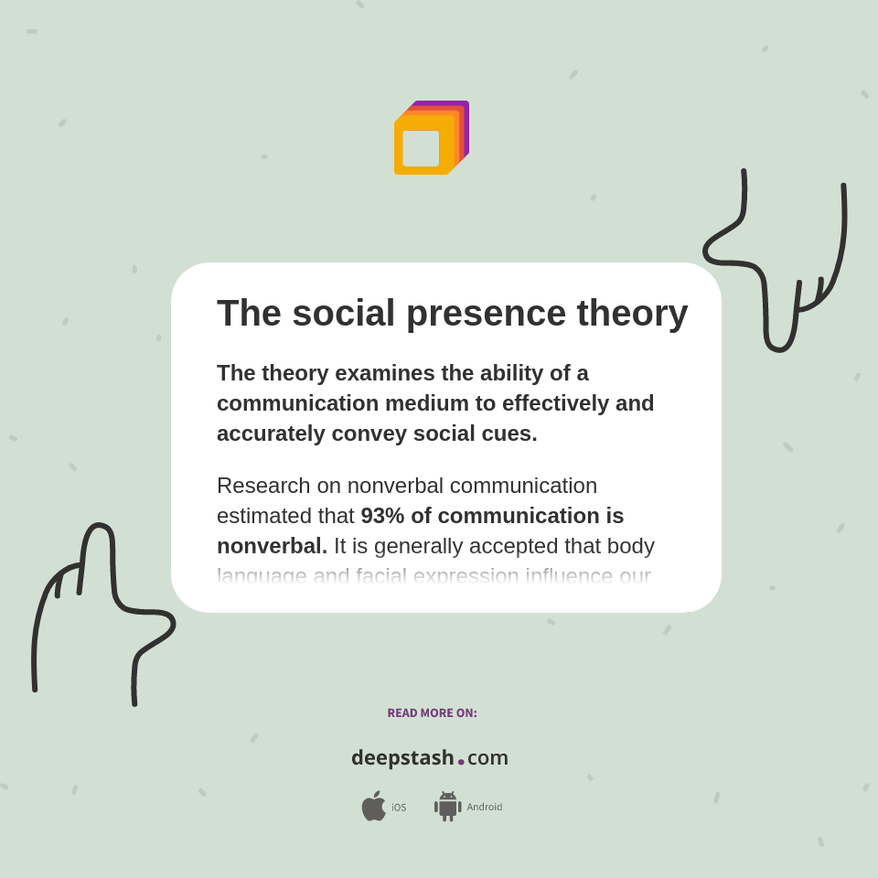 The social presence theory - Deepstash
