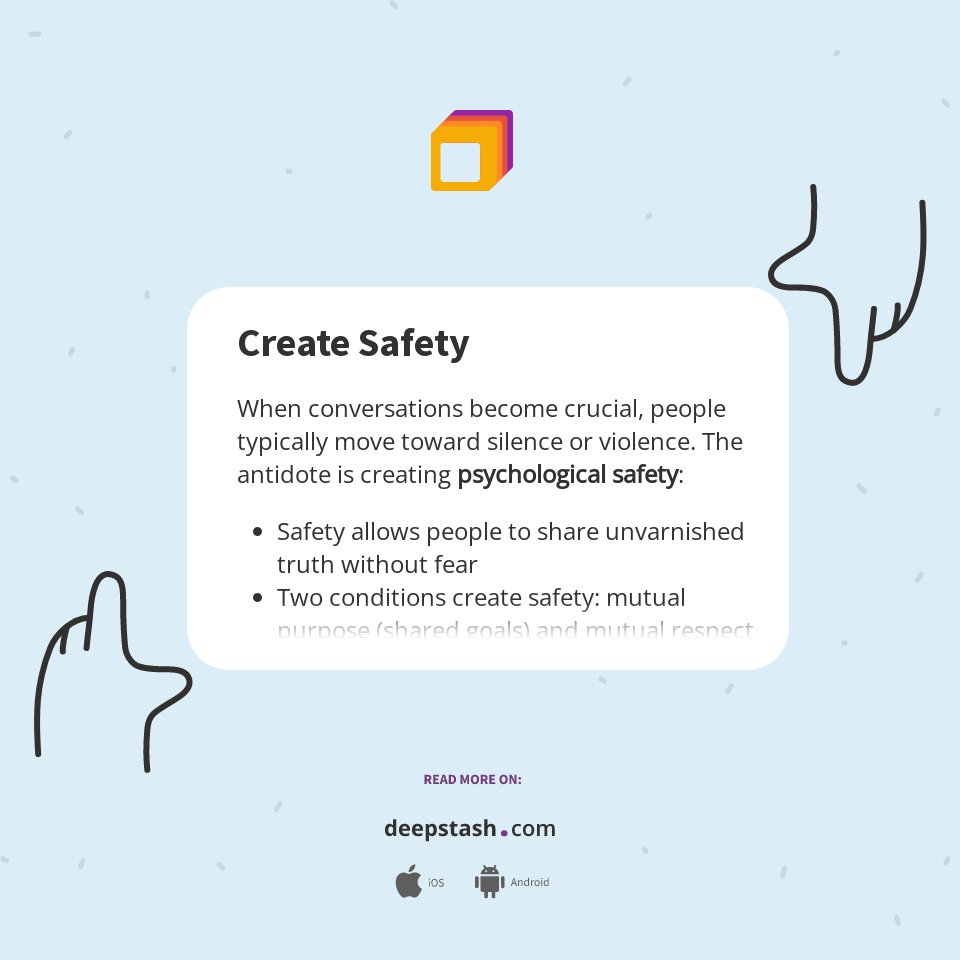 Create Safety - Deepstash