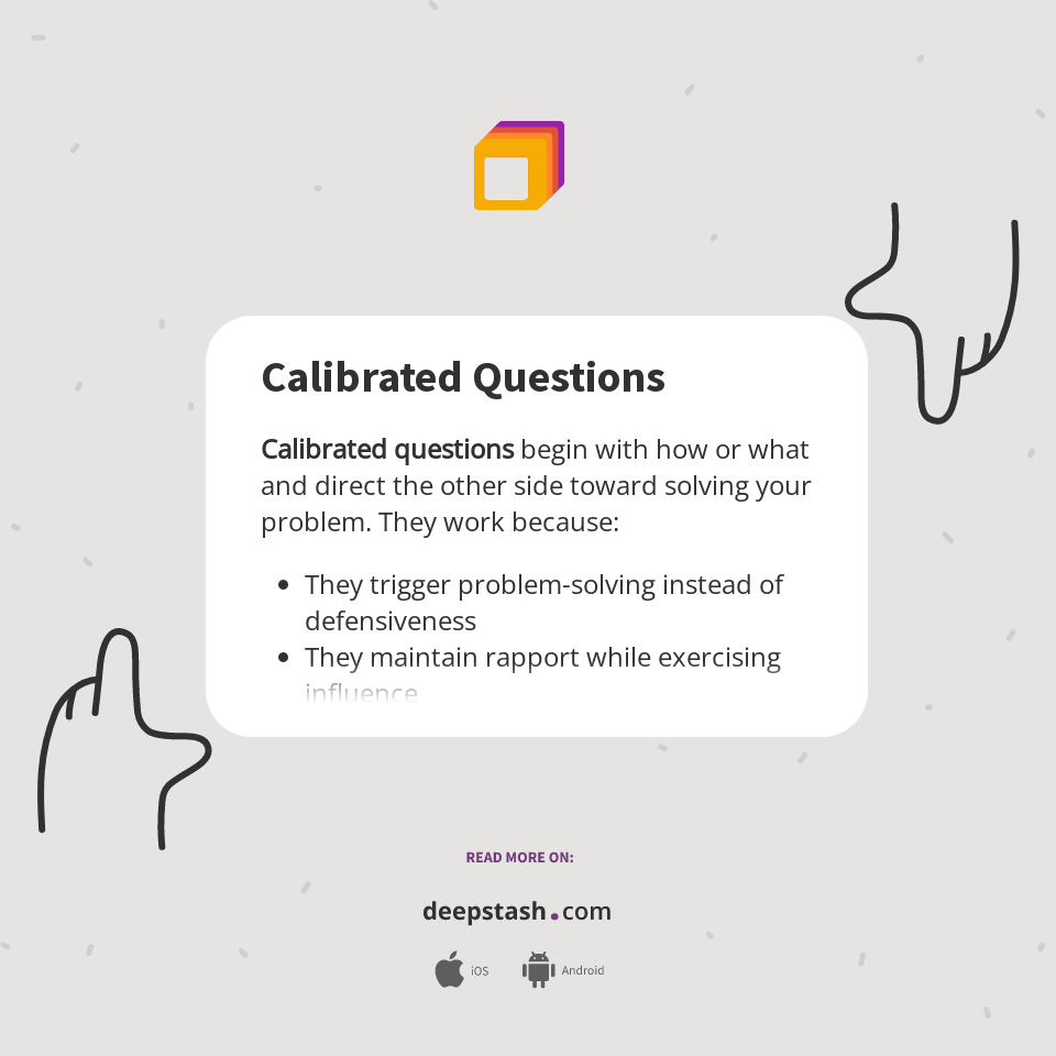 Calibrated Questions - Deepstash