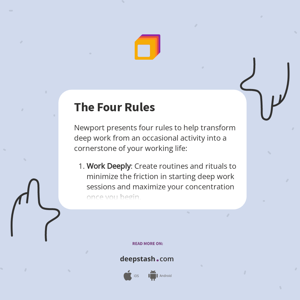 The Four Rules - Deepstash