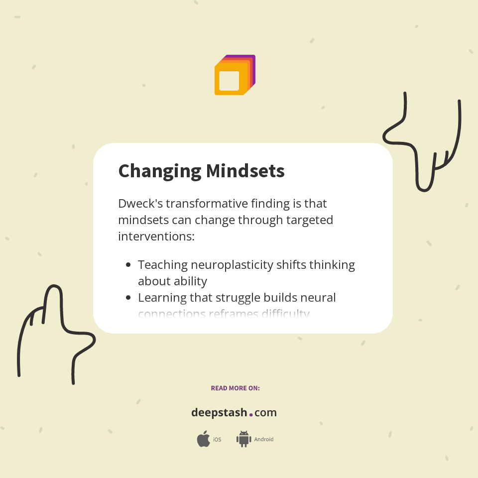 Changing Mindsets - Deepstash