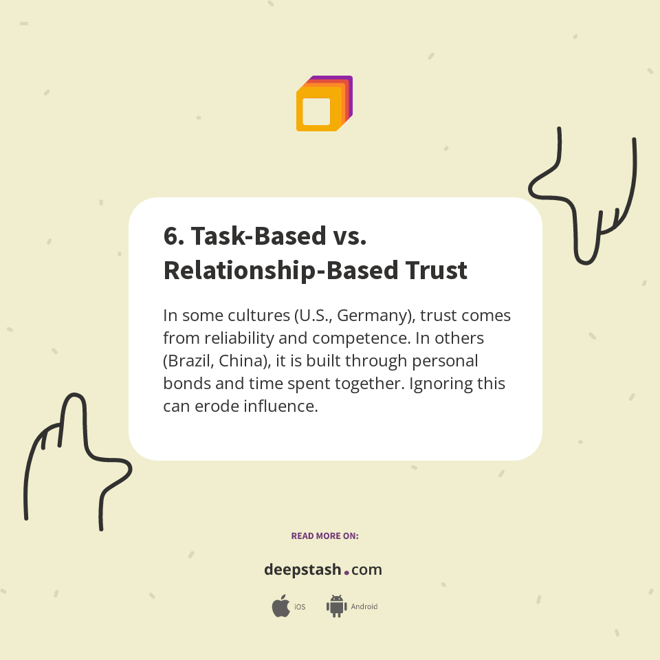 6. Task-Based vs. Relationship-Based Trust - Deepstash