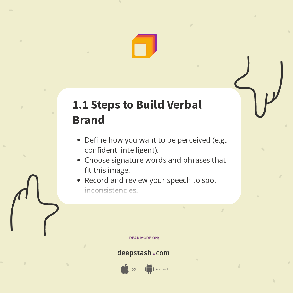 1.1 Steps to Build Verbal Brand - Deepstash