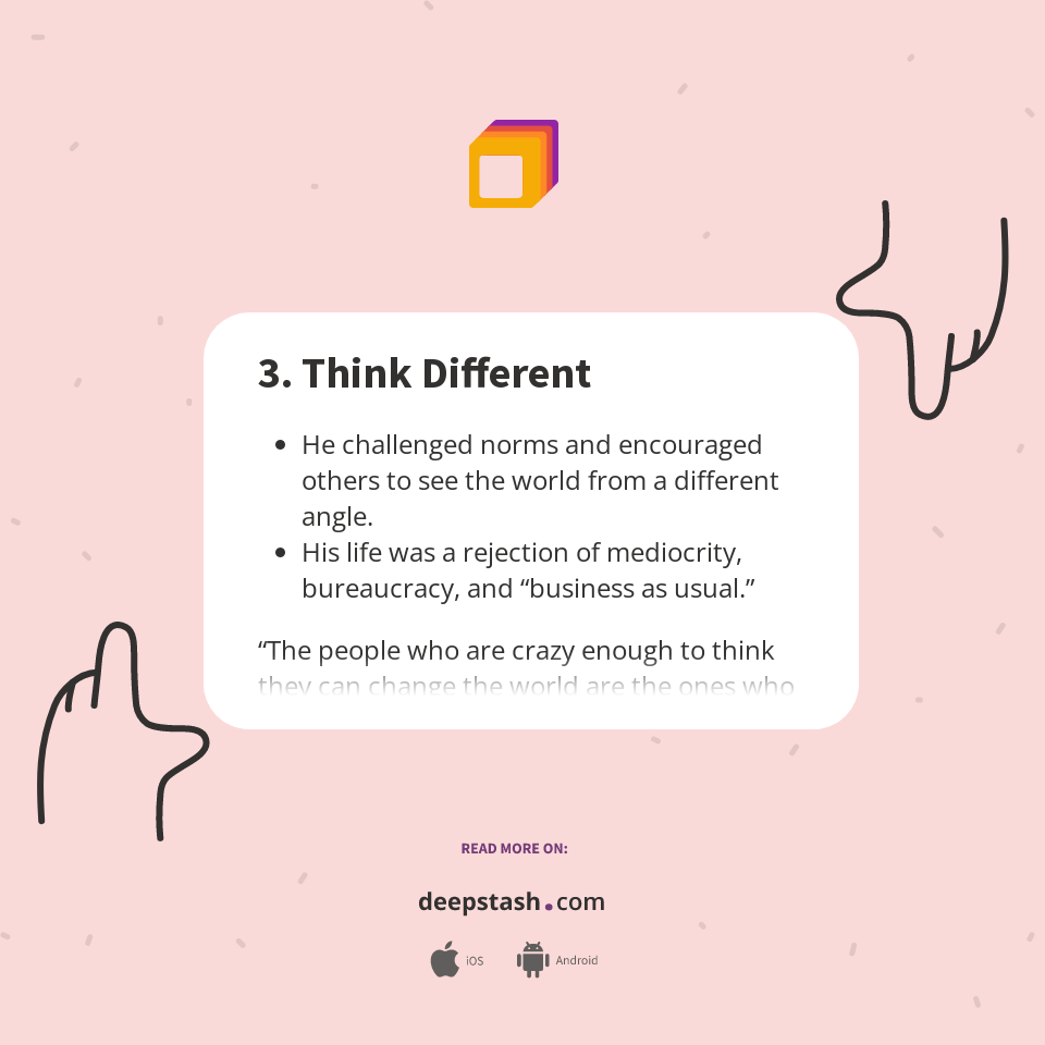3. Think Different - Deepstash