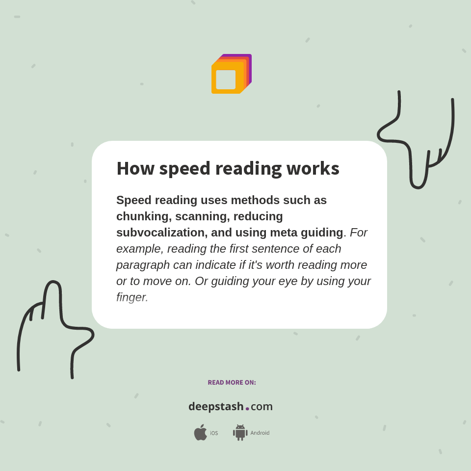 How speed reading works - Deepstash