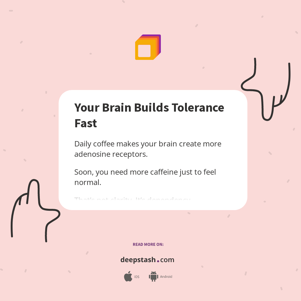 Your Brain Builds Tolerance Fast - Deepstash