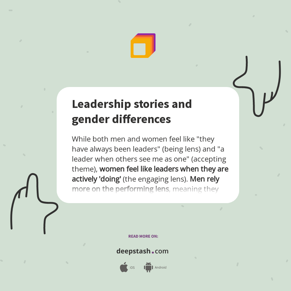 Leadership stories and gender differences - Deepstash