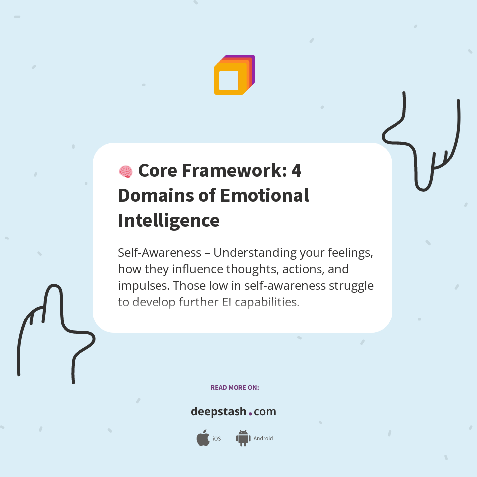 🧠 Core Framework: 4 Domains of Emotional Intelligence - Deepstash