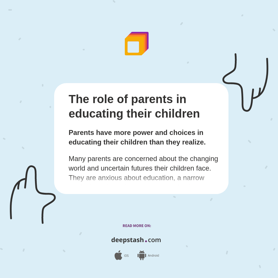 The role of parents in educating their children - Deepstash