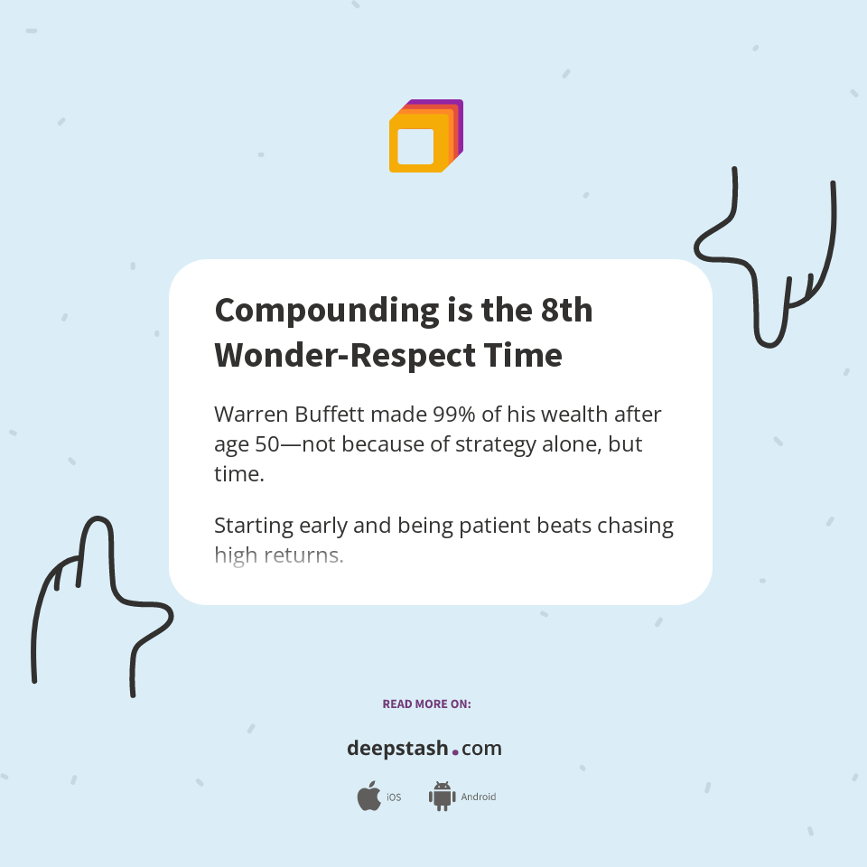Compounding is the 8th Wonder-Respect Time - Deepstash