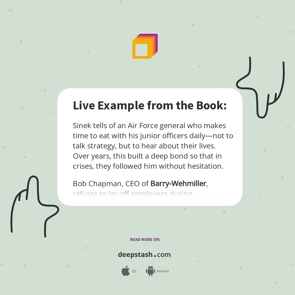 Live Example from the Book: - Deepstash