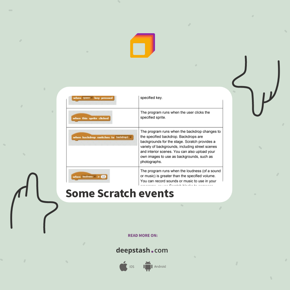 Some Scratch events - Deepstash
