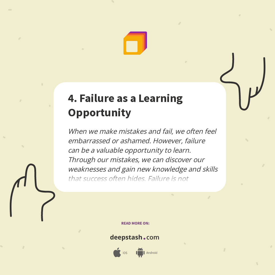 4. Failure as a Learning Opportunity - Deepstash