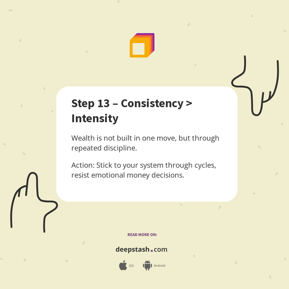Step 13 – Consistency > Intensity - Deepstash