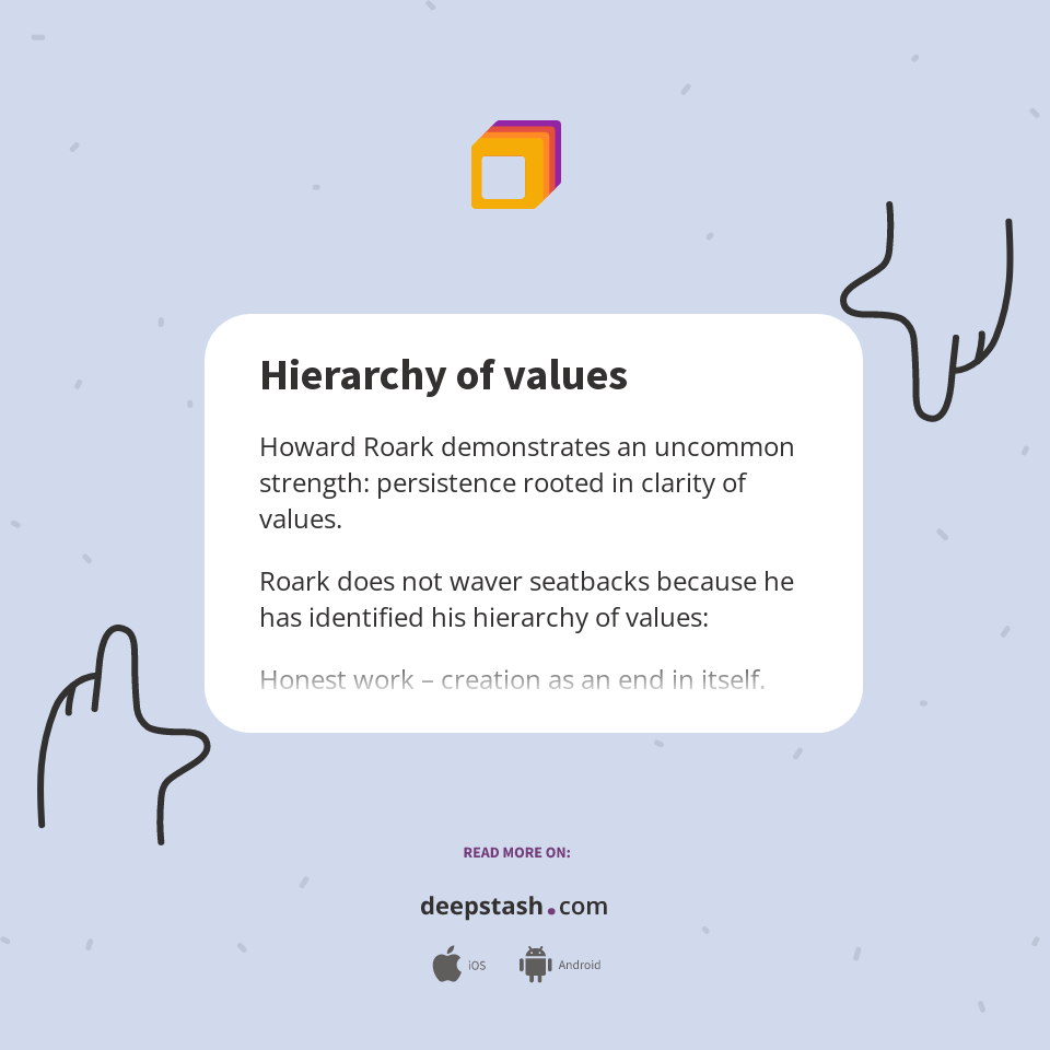 Hierarchy of values - Deepstash