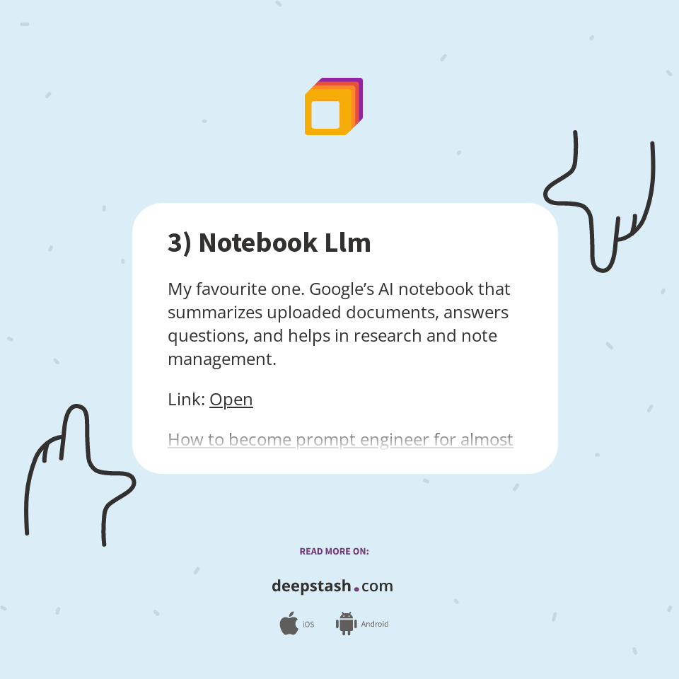 3) Notebook Llm - Deepstash