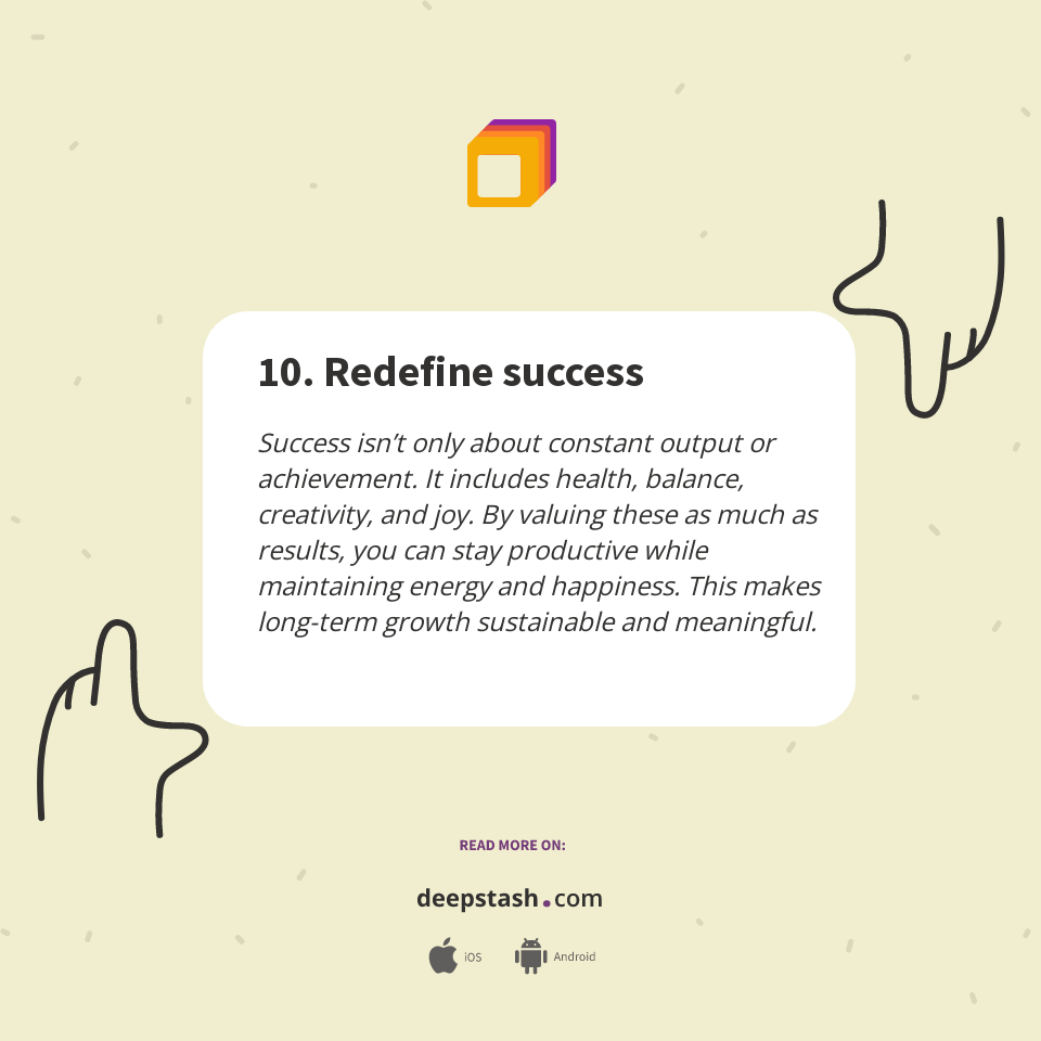 10. Redefine success - Deepstash